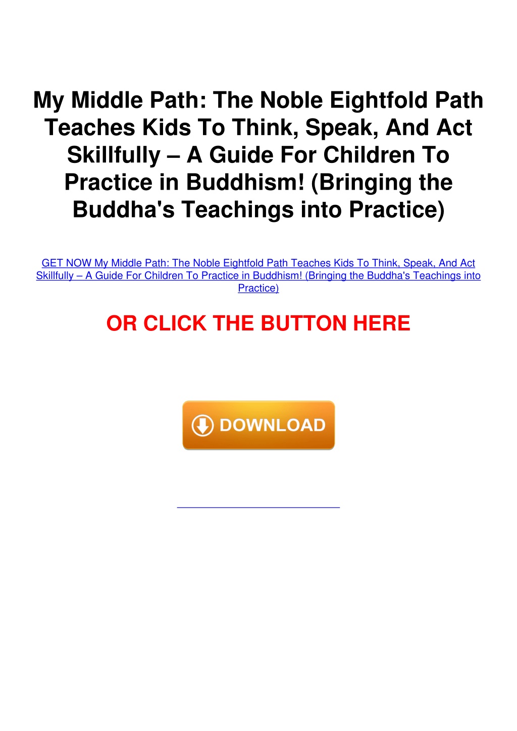 PPT - Ebook ️(download)⚡️ My Middle Path: The Noble Eightfold Path ...