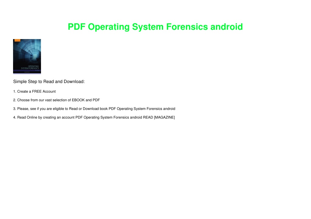 PPT - PDF Operating System Forensics android PowerPoint Presentation ... PPT - PDF Operating System Forensics android PowerPoint Presentation ...