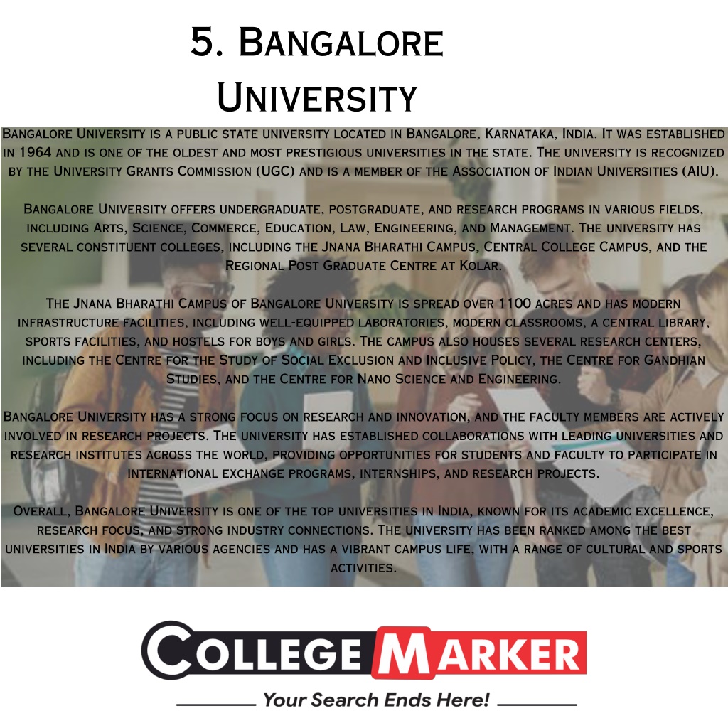 PPT - Top 10 Universities in Bangalore 2023-24 PowerPoint Presentation ...