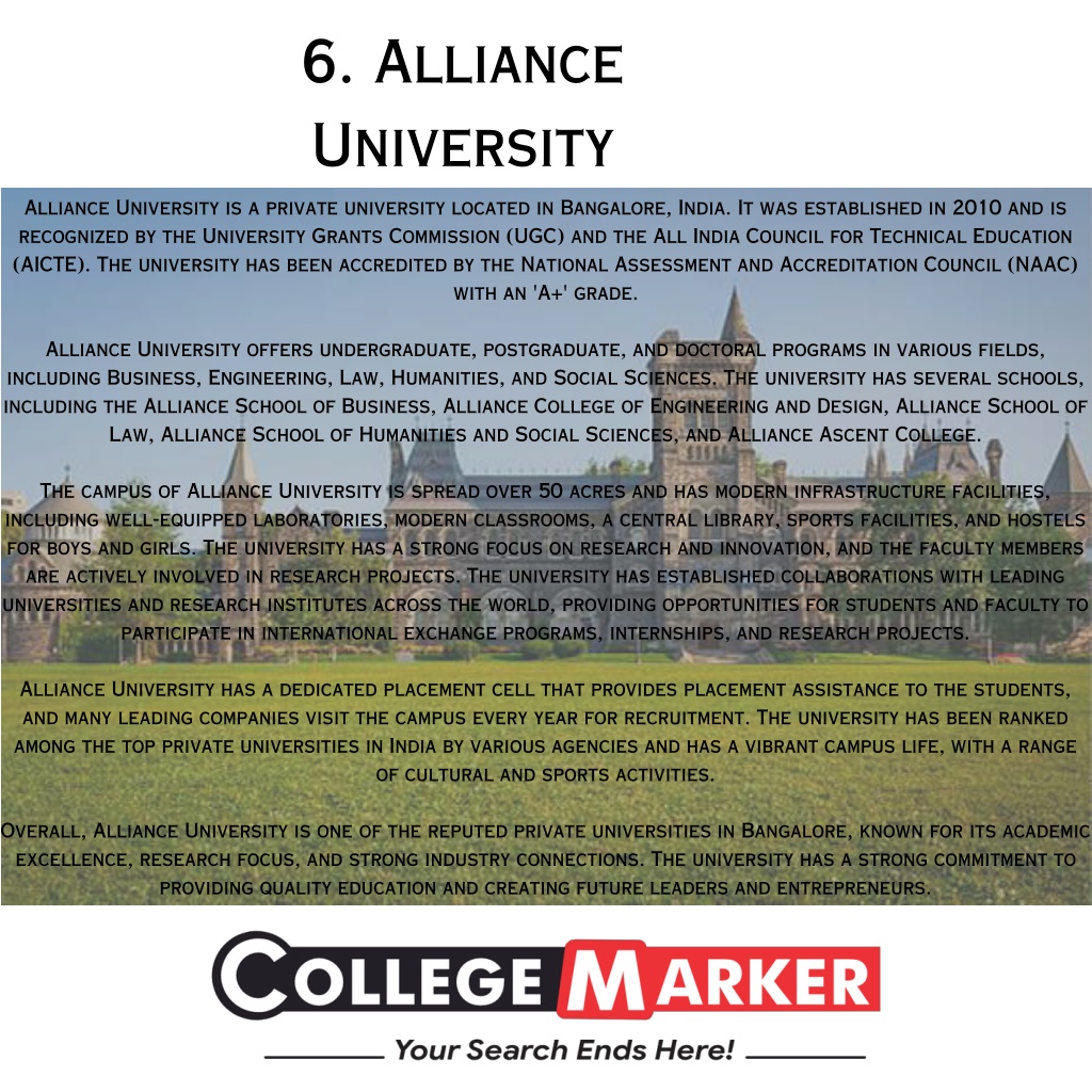 PPT - Top 10 Universities in Bangalore 2023-24 PowerPoint Presentation ...
