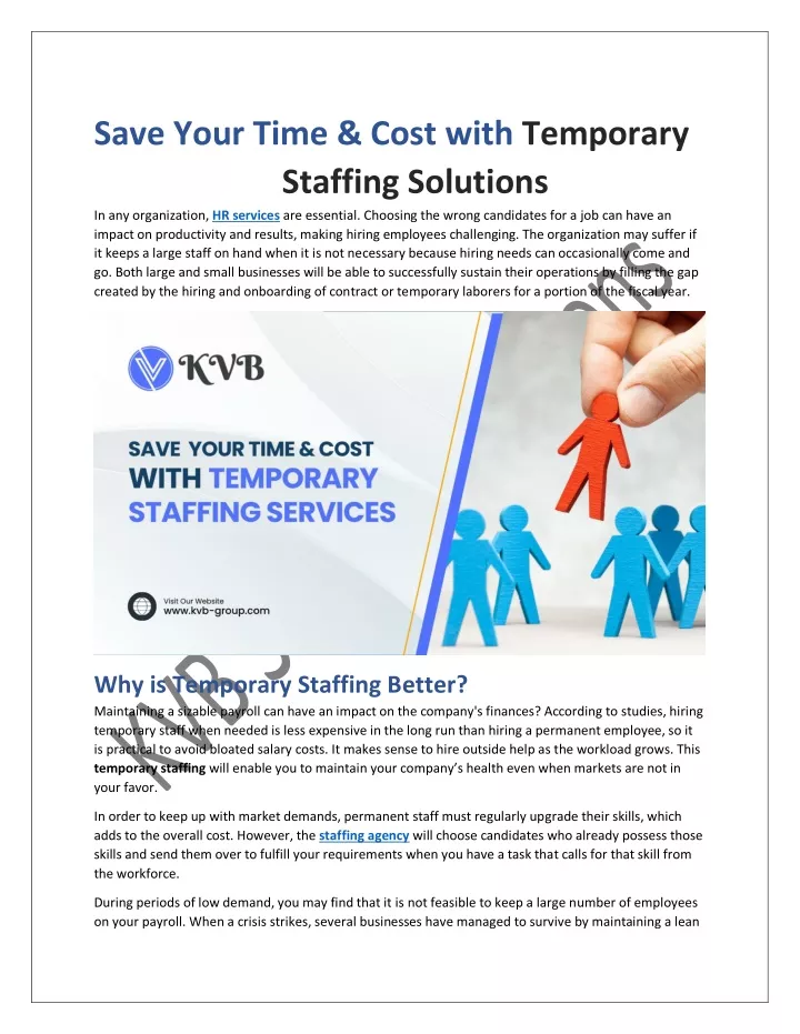 PPT - Save Your Time & Cost with Temporary Staffing Solutions ...