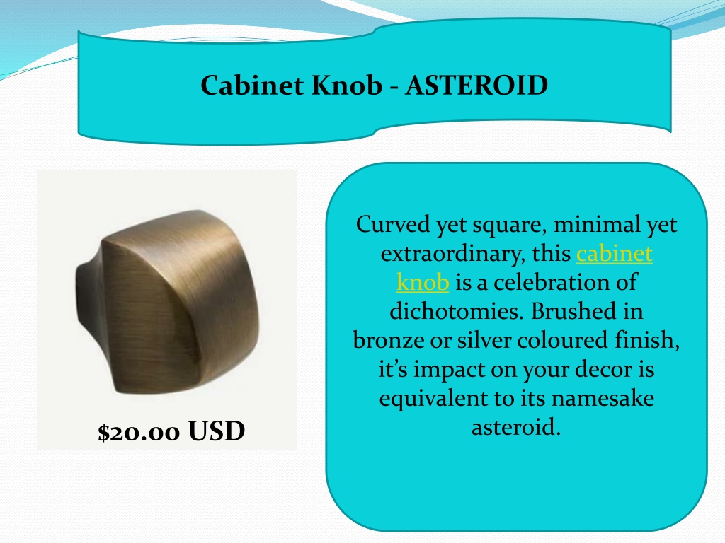 PPT - Wide Range of Cabinet Knobs for your Kitchen Cabinet Frames ...
