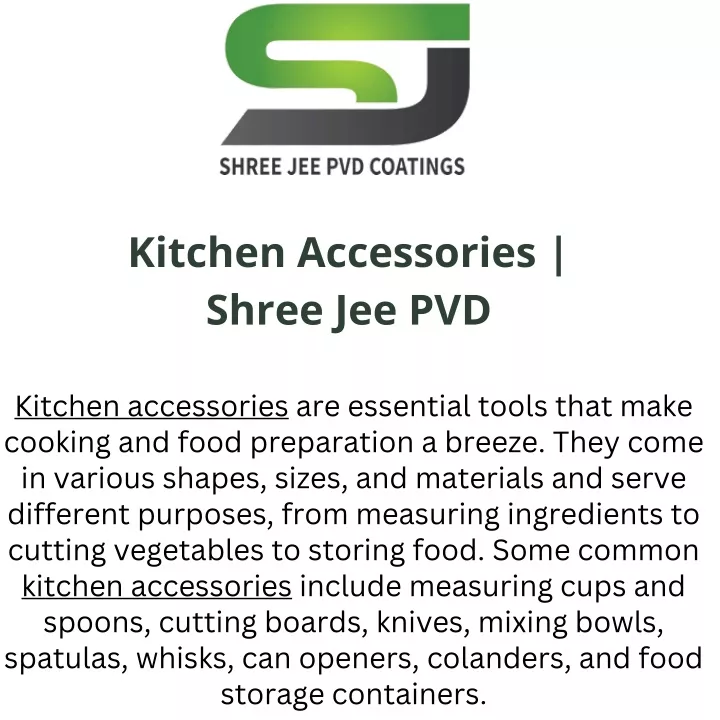PPT - Kitchen Accessories Shree Jee PVD (1) PowerPoint Presentation ...