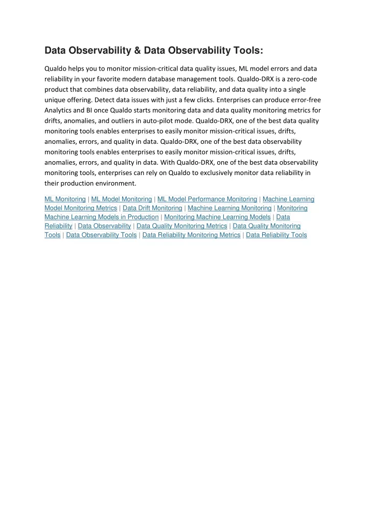 PPT - Data Observability & Data Observability Tools PowerPoint ...