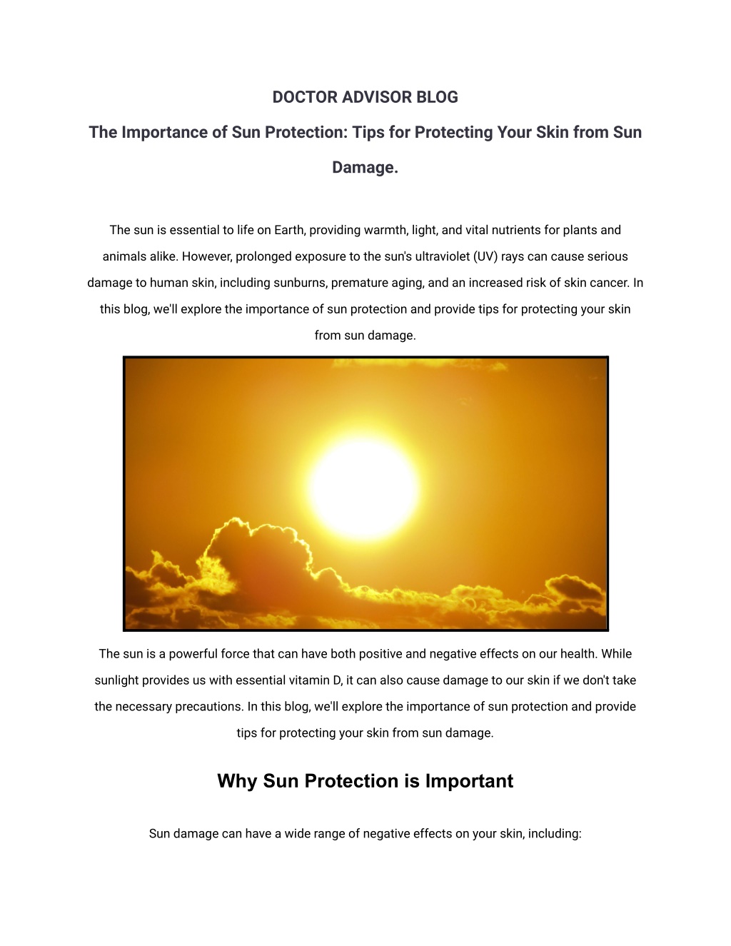 PPT - The Importance of Sun Protection: Tips for Protecting Your Skin ...