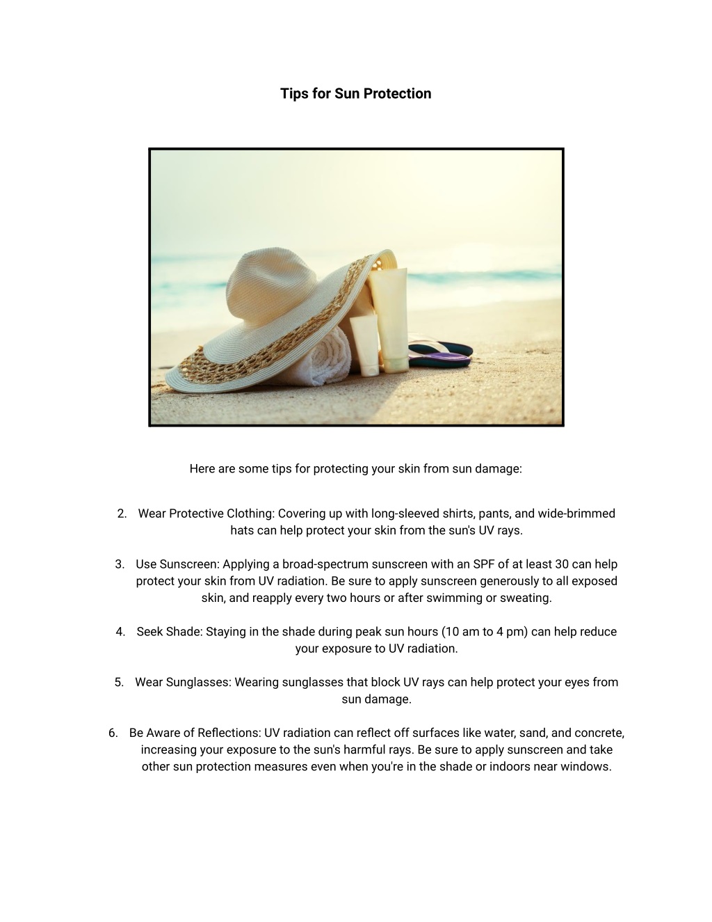PPT - The Importance of Sun Protection: Tips for Protecting Your Skin ...