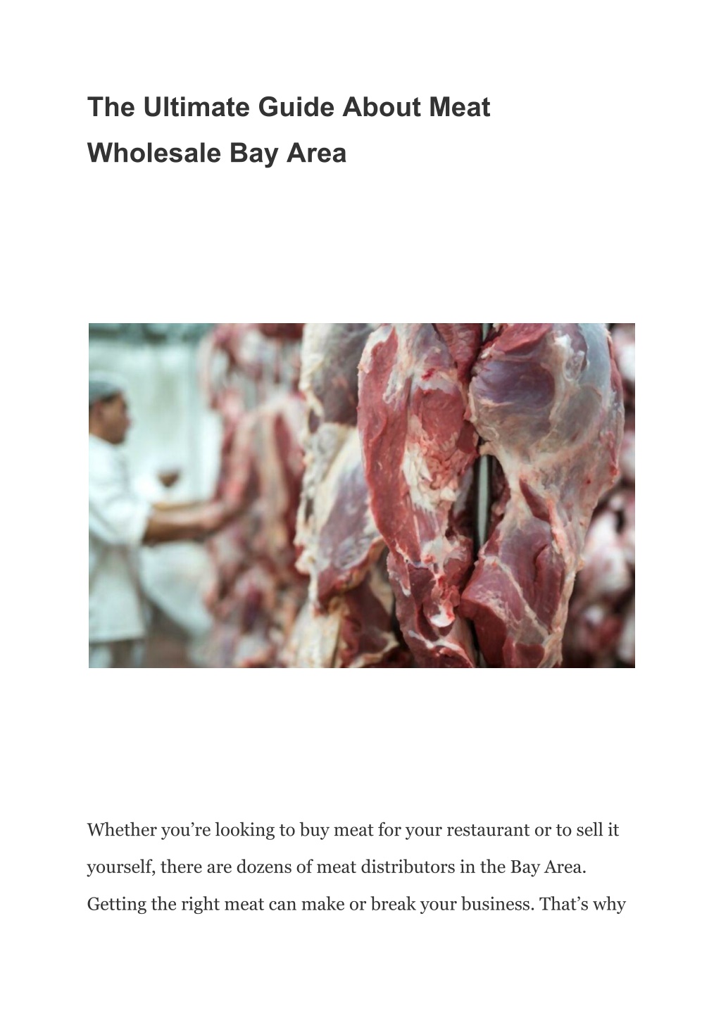 PPT - The Ultimate Guide About Meat Wholesale Bay Area PowerPoint ...