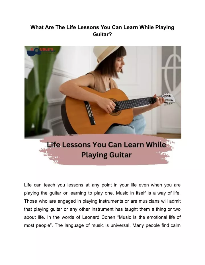 PPT - What Are The Life Lessons You Can Learn While Playing Guitar ...