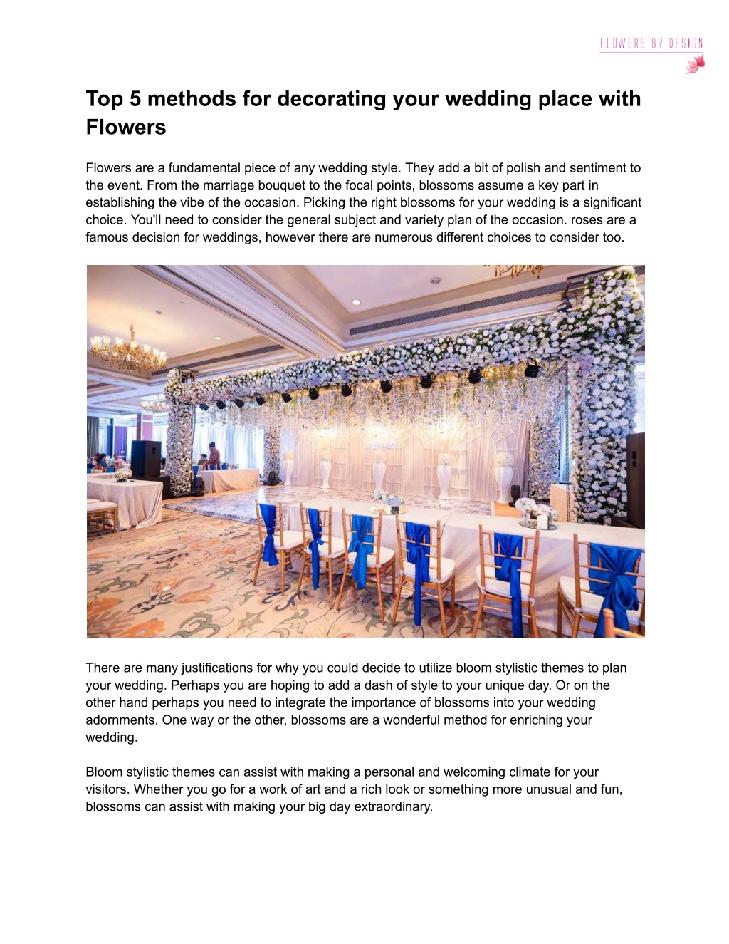 PPT - Flower decorator in Bangalore - Flowers by design PowerPoint ...