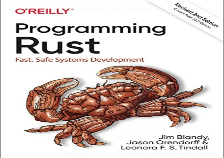 PPT - [DOWNLOAD PDF] Programming Rust: Fast, Safe Systems Development ...