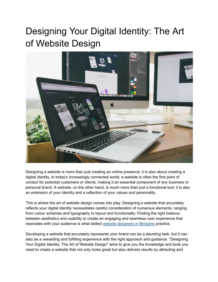 PPT - Designing Your Digital Identity_ The Art of Website Design ...