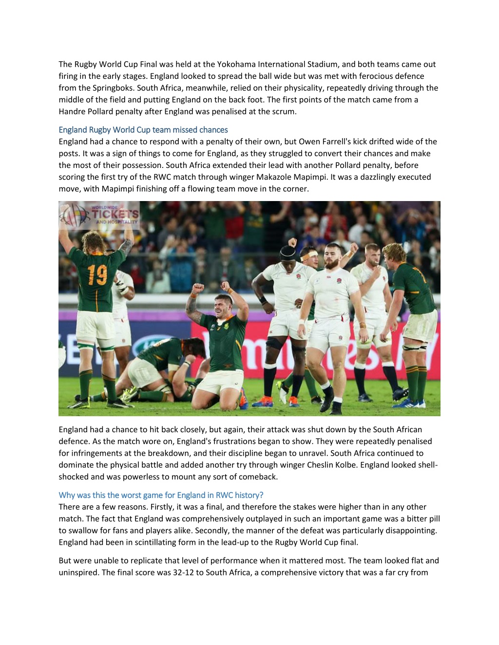 PPT - England Vs Argentina Worst Rugby World Cup games for England and ...