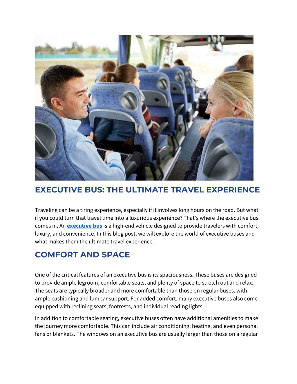 PPT - EXECUTIVE BUS THE ULTIMATE TRAVEL EXPERIENCE PowerPoint ...