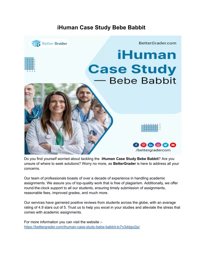 PPT - iHuman Case Study Bebe Babbit PowerPoint Presentation, free ...