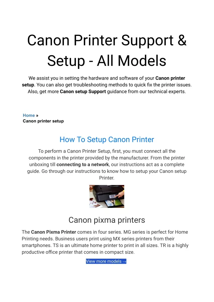 PPT - Canon Printer Support & Setup - All Models PowerPoint ...