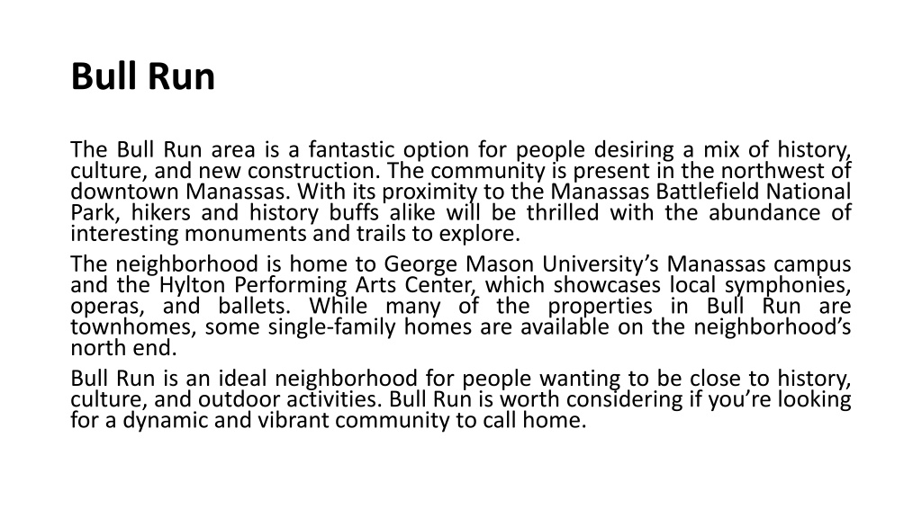 PPT - Best Neighborhoods People Choose to Live in Manassas PowerPoint ...