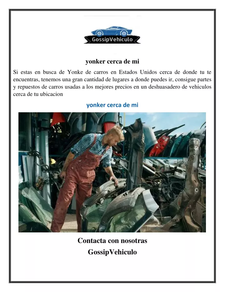 Yonker Cerca De Mi