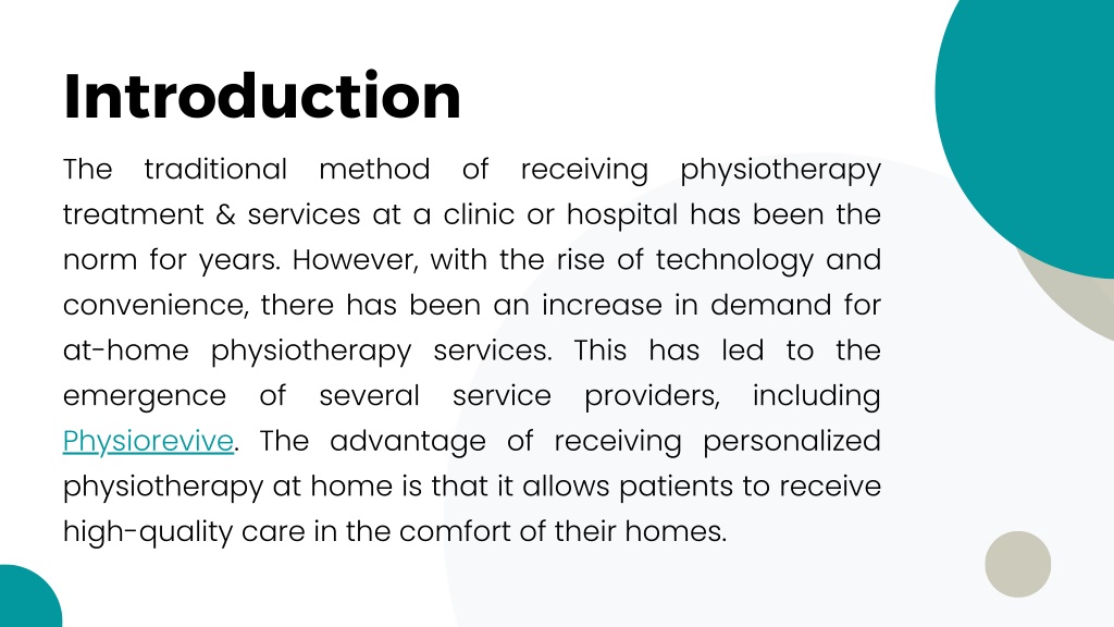 PPT - Want to Avail Best Physiotherapy at Home Physiorevive PowerPoint ...