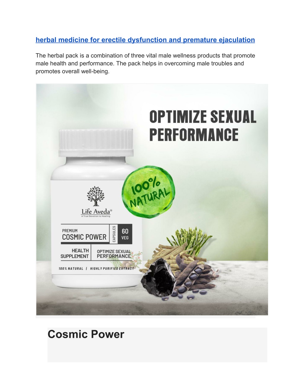 PPT - herbal medicine for erectile dysfunction and premature ...