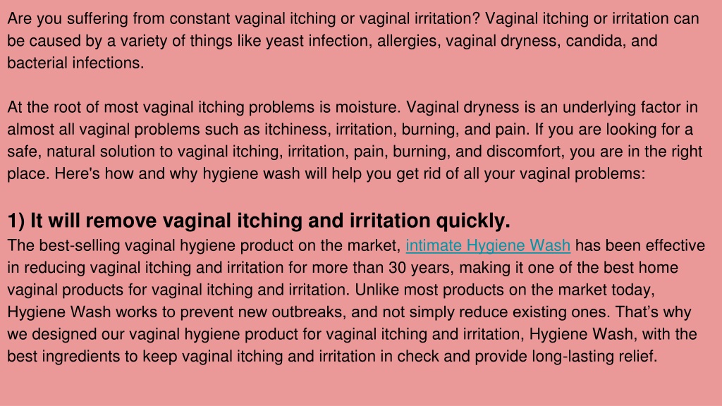Ppt Best Product For Vaginal Itching And Irritation Powerpoint