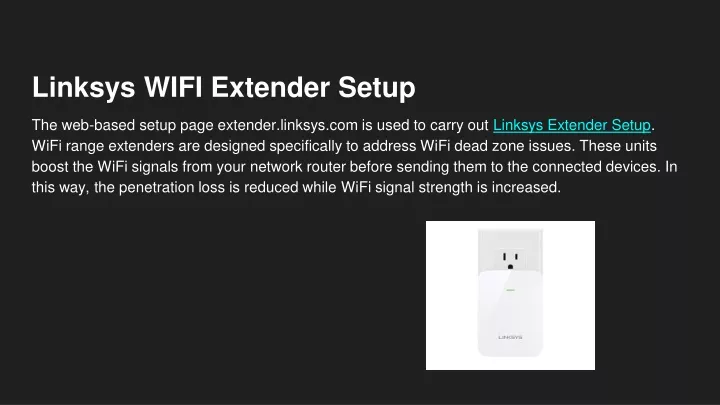 PPT - Linksys WIFI Extender Setup (1) PowerPoint Presentation, free ...
