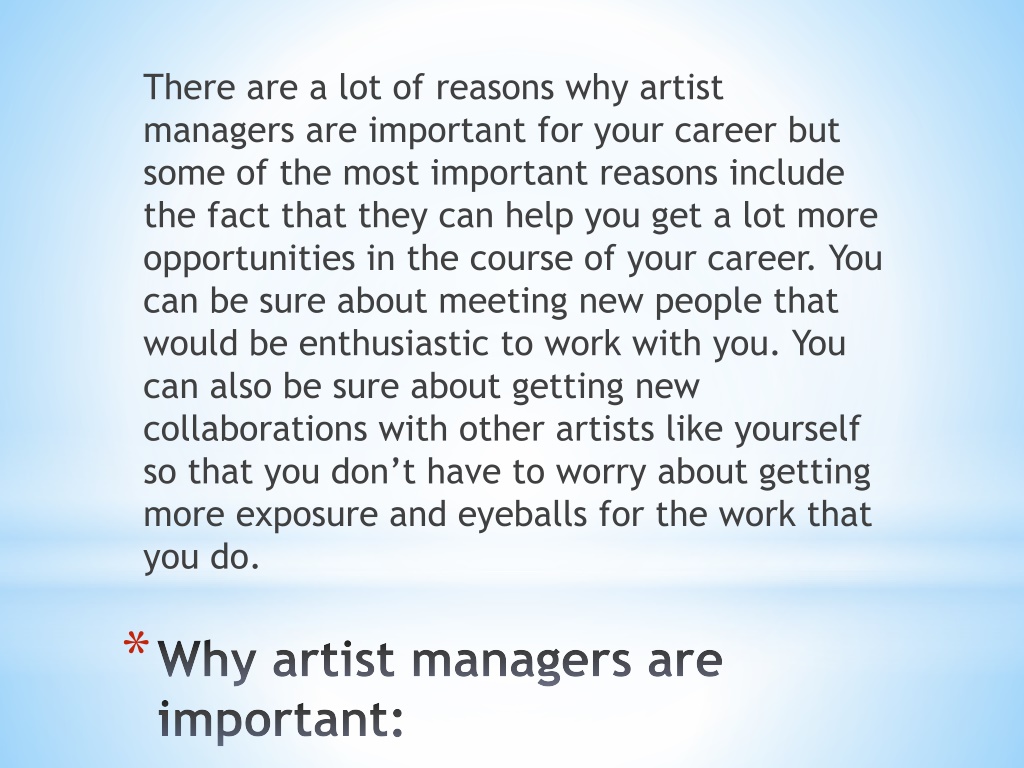 PPT - Lisette Paulson Working with the Best Artist Managers PowerPoint ... PPT - Lisette Paulson Working with the Best Artist Managers PowerPoint ...