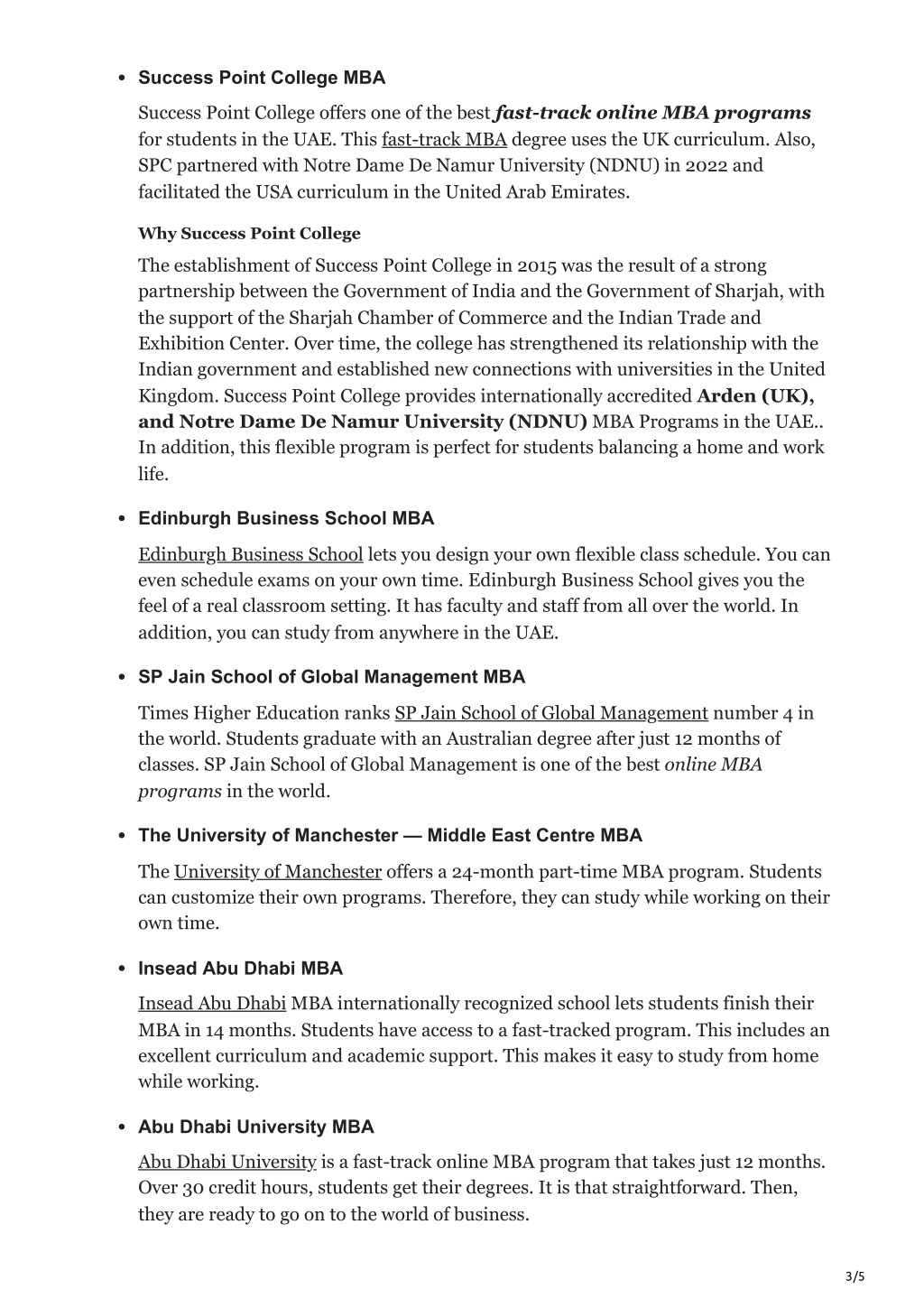 PPT - Top 27 MBA in the UAE: Choosing the Best Business School for Your ...