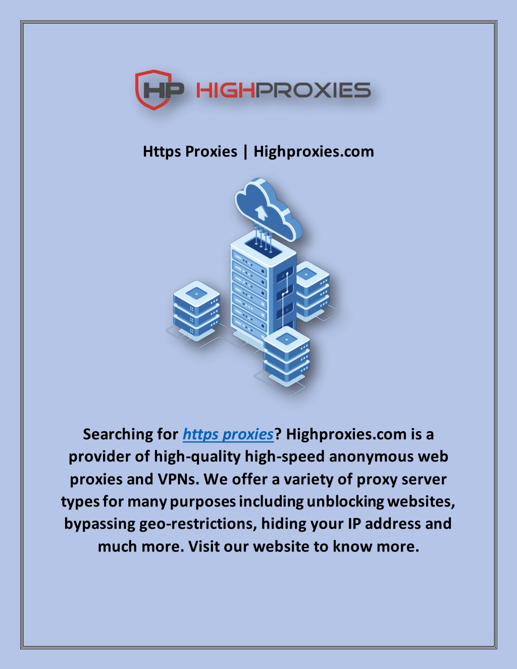 PPT - Https Proxies | Highproxies.com PowerPoint Presentation, free ...