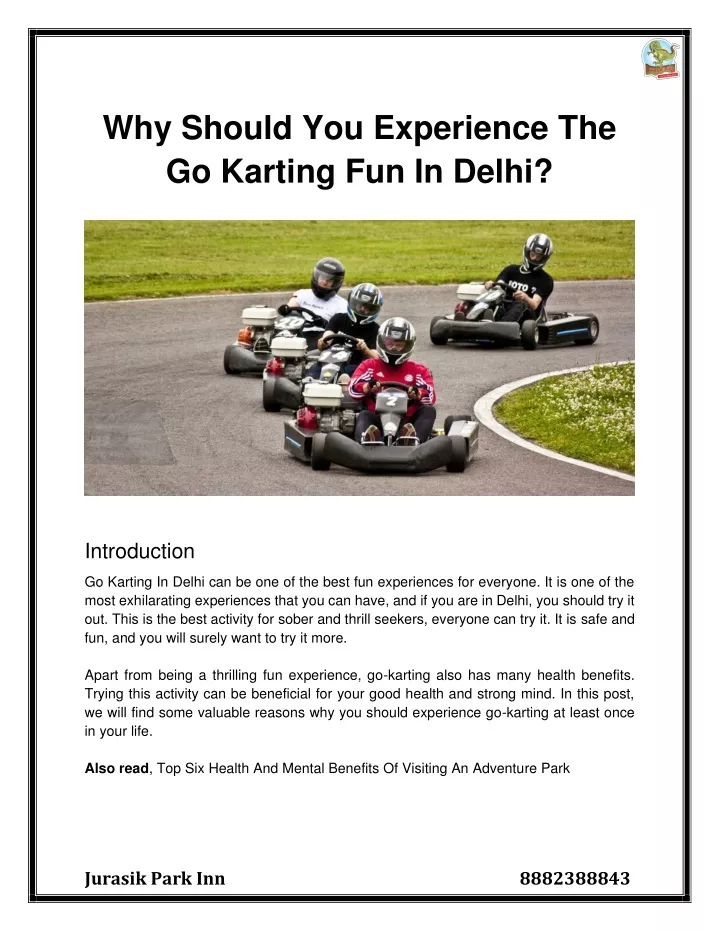 PPT - Why Should You Experience The Go Karting Fun In Delhi? PowerPoint ...