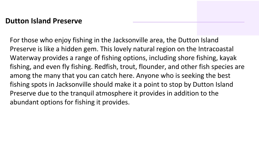 PPT - Best Fishing Spots in Jacksonville PowerPoint Presentation, free ...