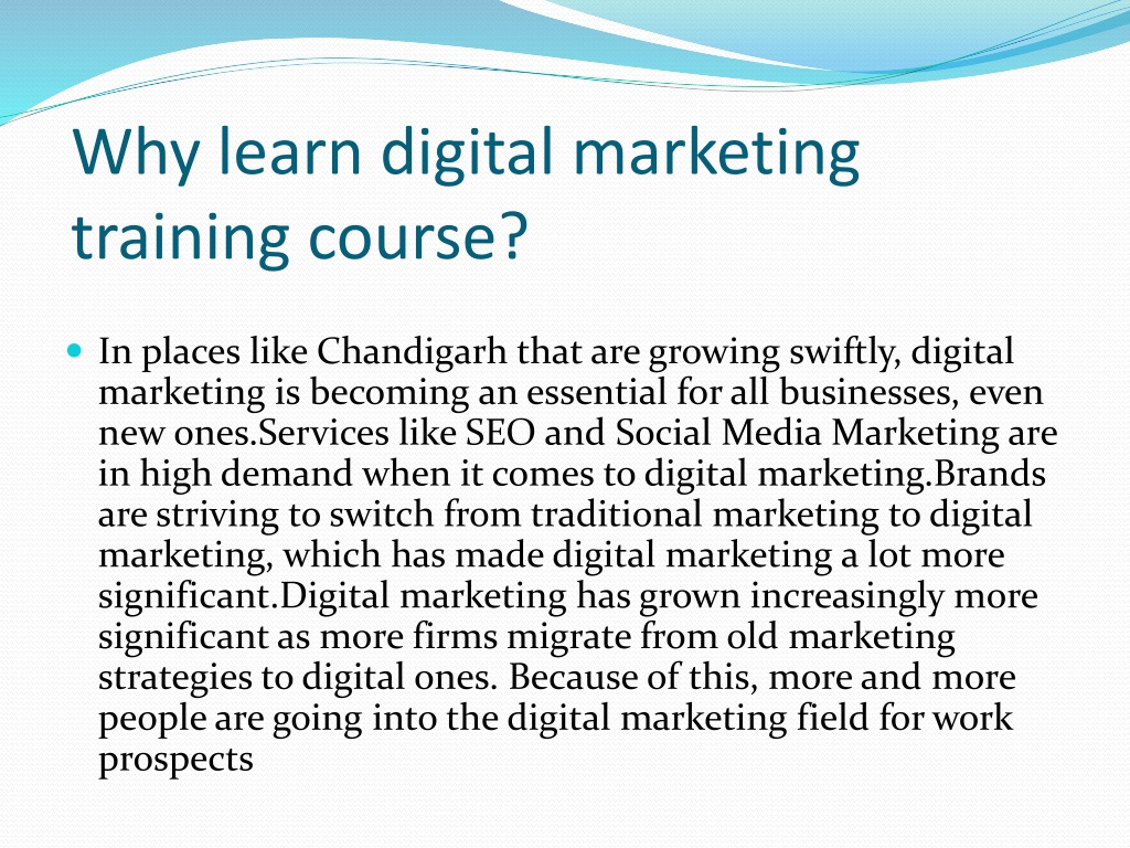 PPT - Digital marketing training course in Chandigarh,Panchkula,Mohali ...