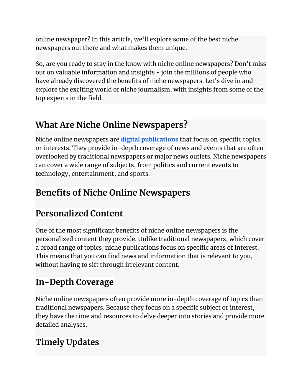 PPT - Stay in the Know with Niche Online Newspapers PowerPoint ...