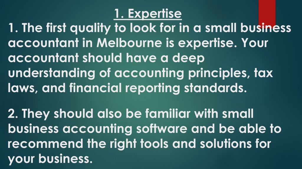 PPT - Top 5 Qualities to Look for in a Small Business Accountant in ...