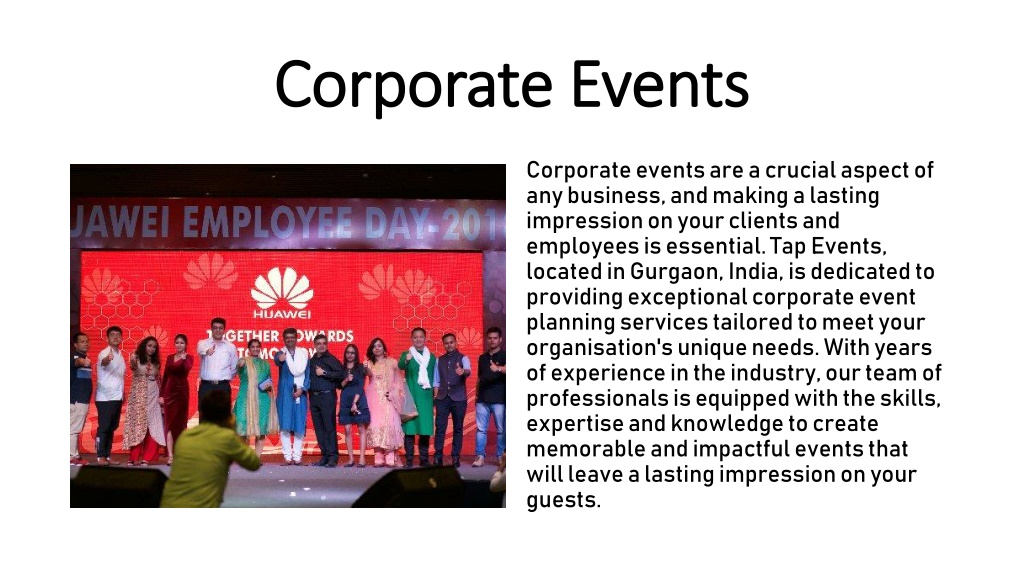 PPT - Best corporate event management company Gurgaon | Tap Events ...