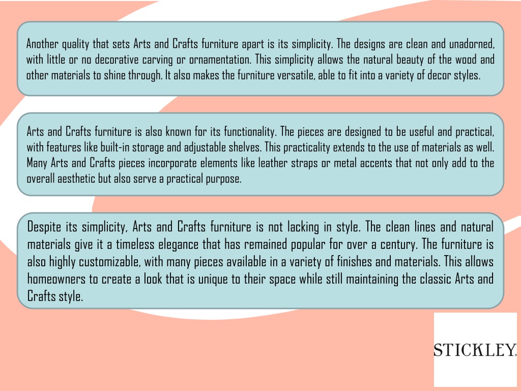 PPT - A Brief History of Arts and Crafts Furniture PowerPoint ...