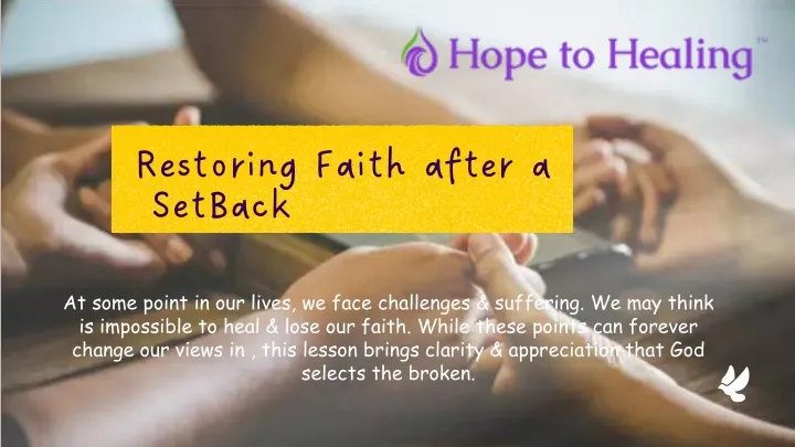 PPT - Join Hope To Healing For Restoring Faith And Calm Living ...