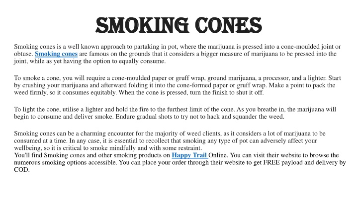 PPT - Smoking cones PowerPoint Presentation, free download - ID:12105953