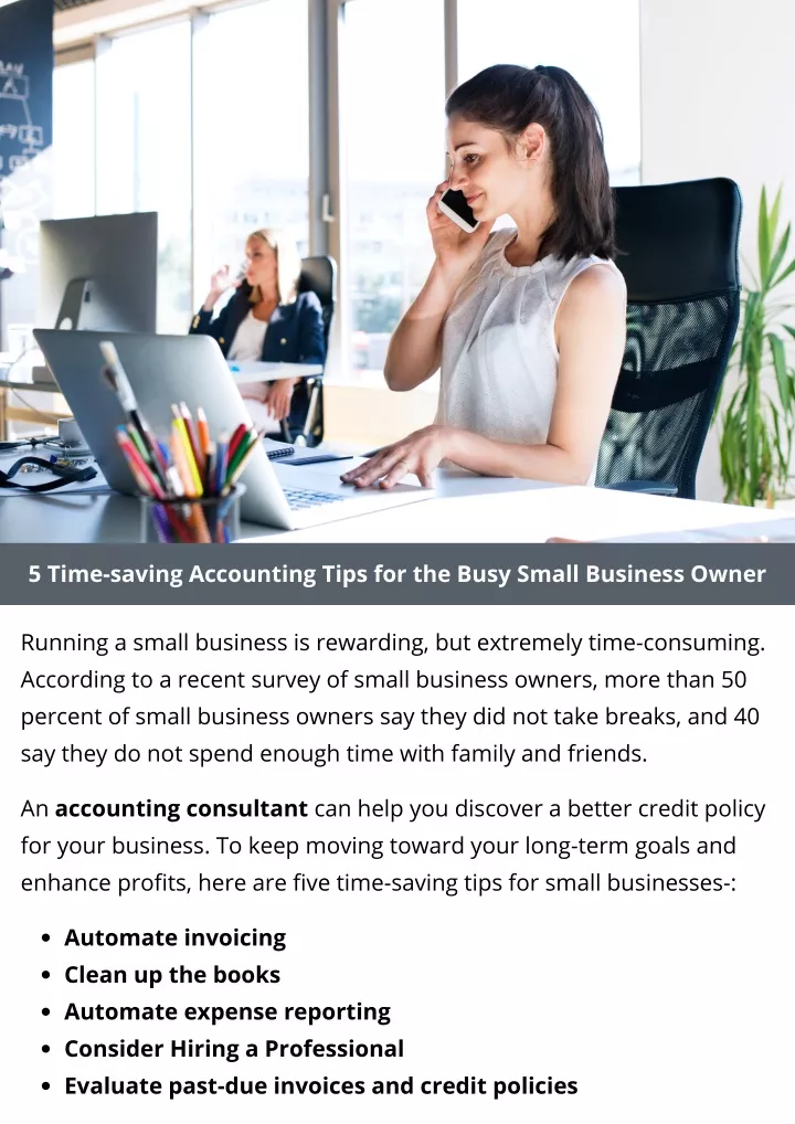 PPT - 5 Time-saving Accounting Tips for the Busy Small Business Owner ...