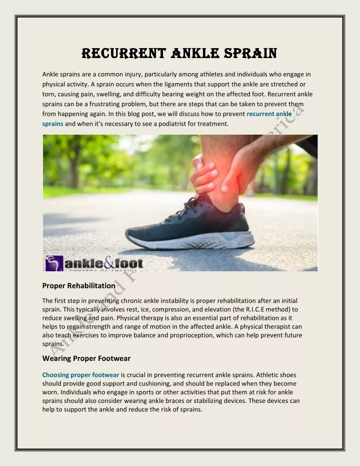 PPT - Recurrent Ankle Sprain PowerPoint Presentation, free download - ID:12107383