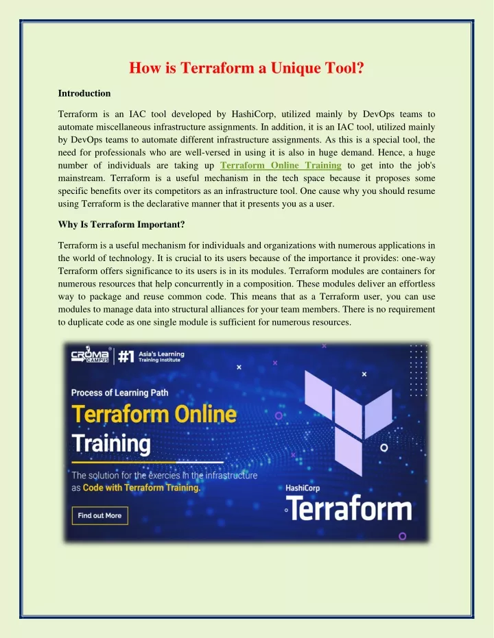 PPT - How is Terraform a Unique Tool? PowerPoint Presentation, free download - ID:12107749