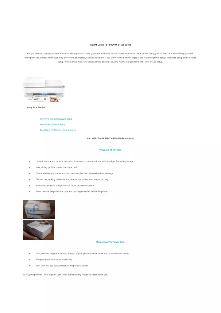 PPT - Instant Guide To HP ENVY 6455e Setup PowerPoint Presentation ...