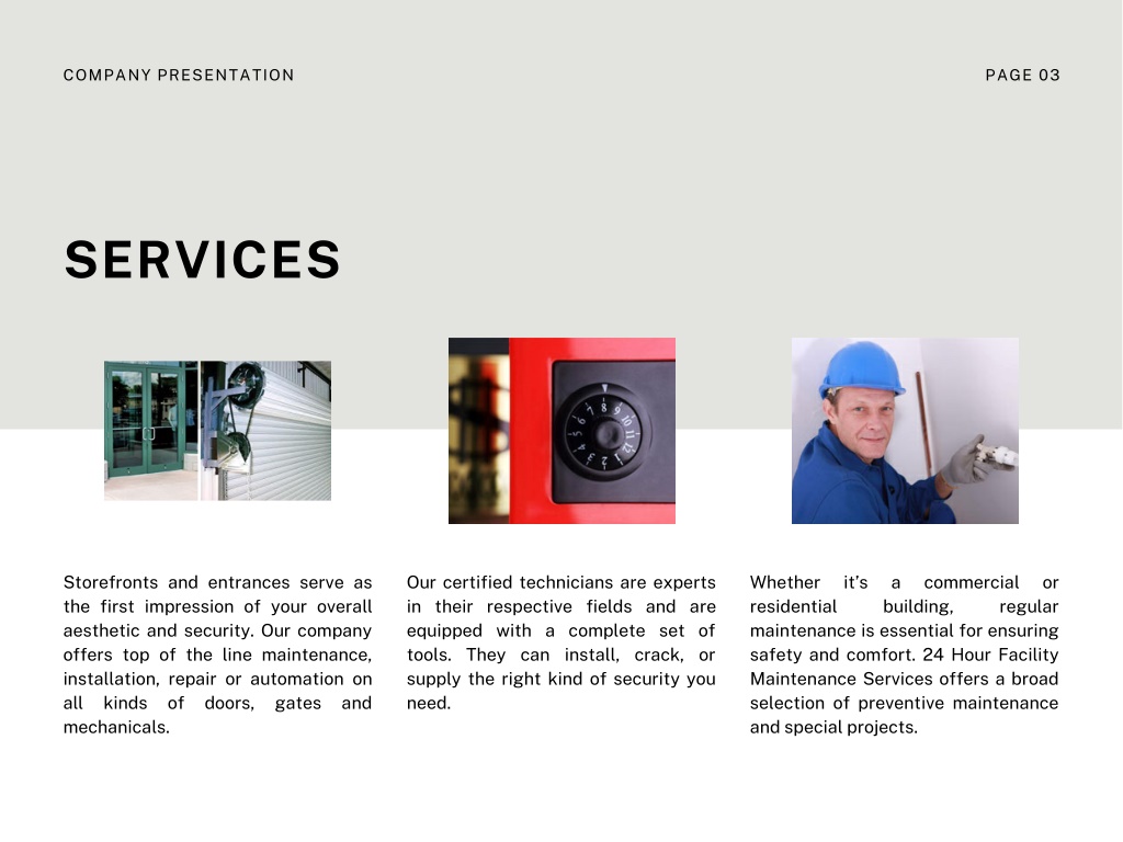 PPT - 24 Hour Facility Maintenance Presentation PowerPoint Presentation ...