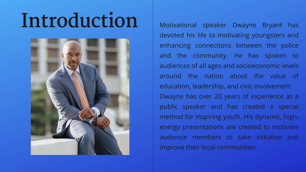 PPT - The Inspirational Message of Dwayne Bryant Empowering Youth and ...