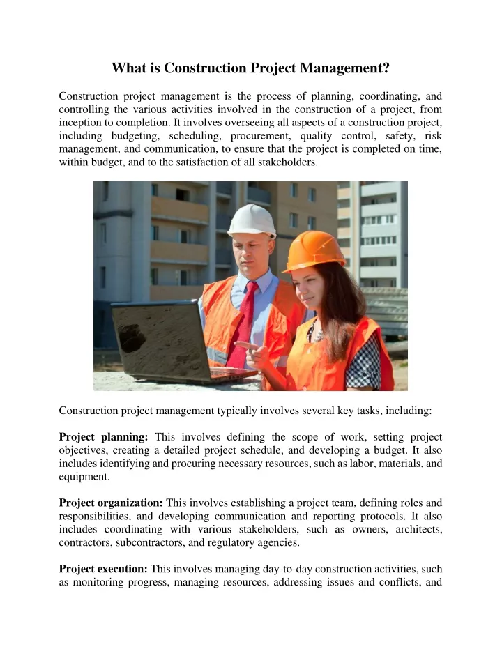 PPT - What is Construction Project Management? PowerPoint Presentation ...