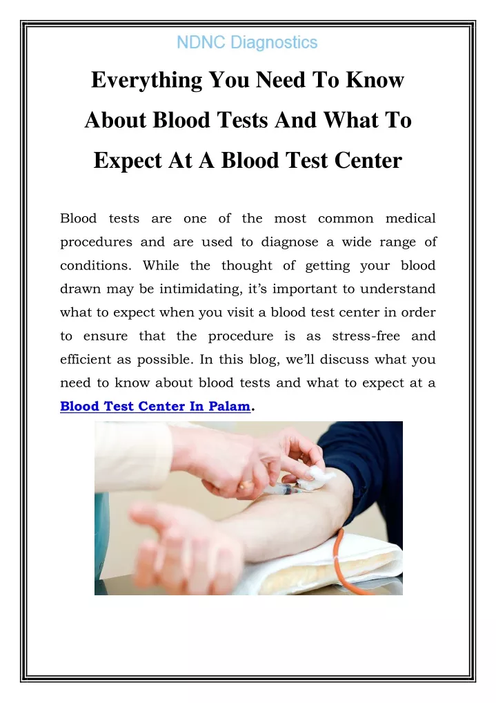 PPT - Blood Test Center In Palam Call-9212222333 PowerPoint ...