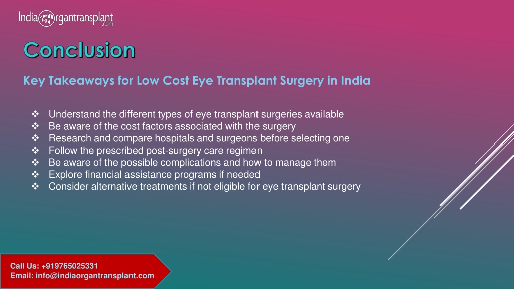 PPT - Planning for Low Cost Eye Transplant Surgery in India PowerPoint ...