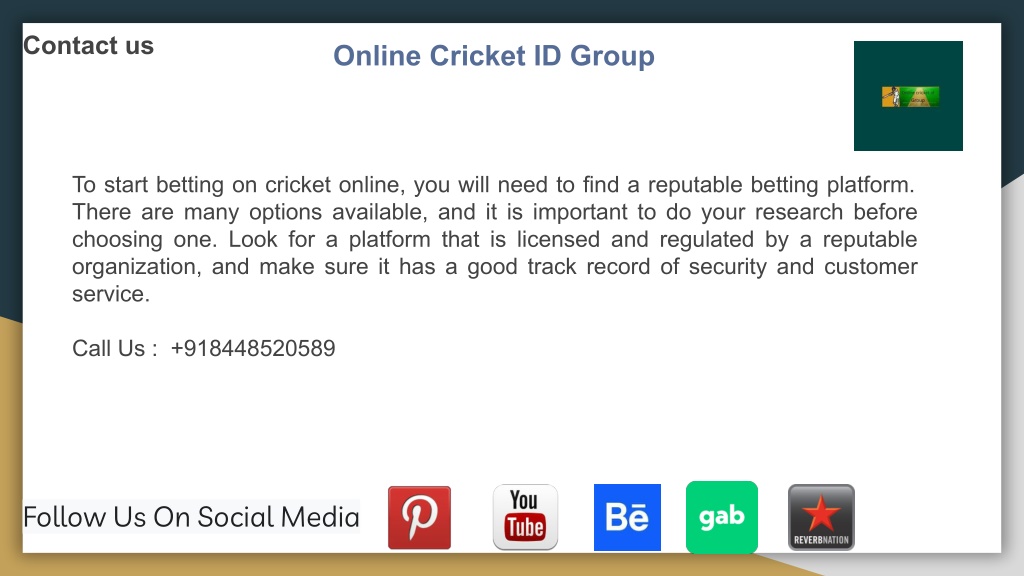 PPT - Online Cricket Bet ID PowerPoint Presentation, free download - ID ...