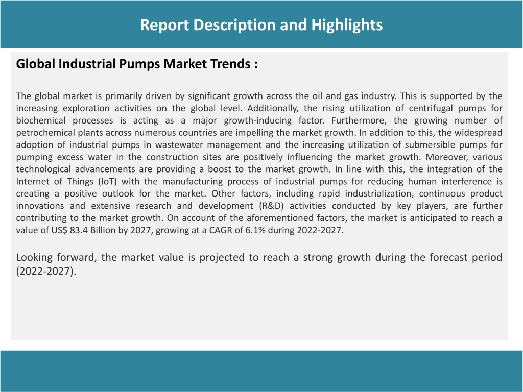 PPT - Industrial Pumps Market Industry Overview, Growth Rate and ...