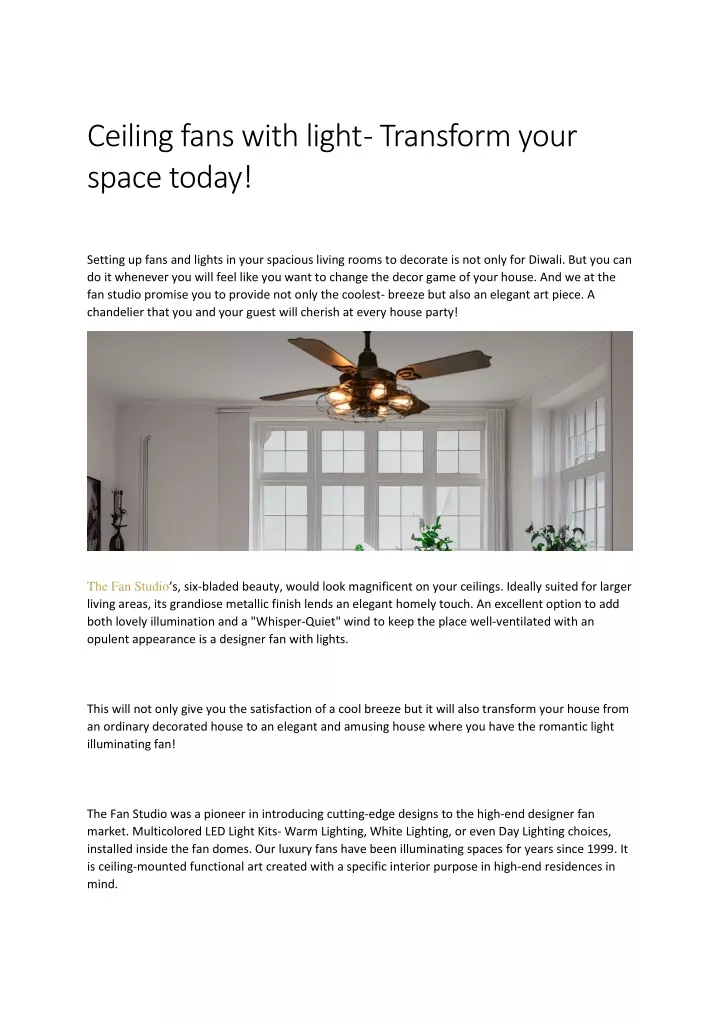 PPT - Ceiling fans with light - Transform your space today! PowerPoint ... PPT - Ceiling fans with light - Transform your space today! PowerPoint ...