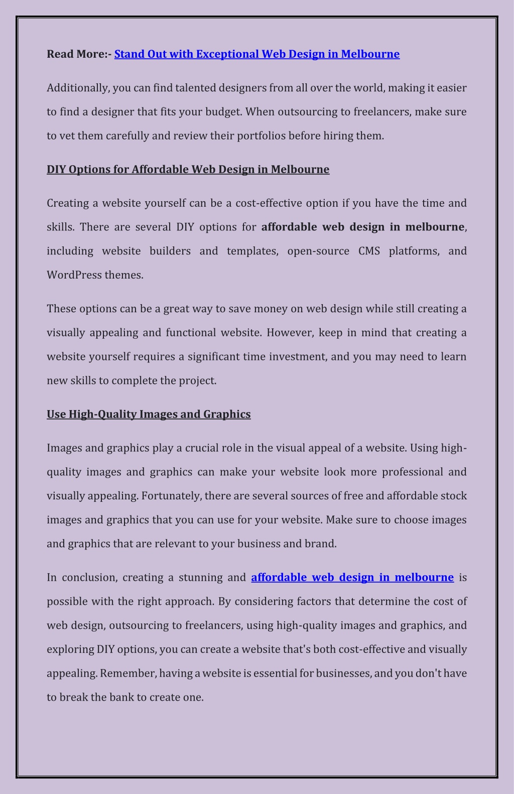 PPT - Create a Stunning Affordable Web Design in Melbourne on a Budget ...